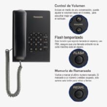 Panasonic KX-TS550MEB Teléfono Alámbrico, Color Negro, Mediano : Amazon.com.mx: Electrónicos