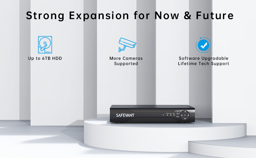 5MP Super HD Security Camera System with 2TB Hard Drive,SAFEVANT Home ...