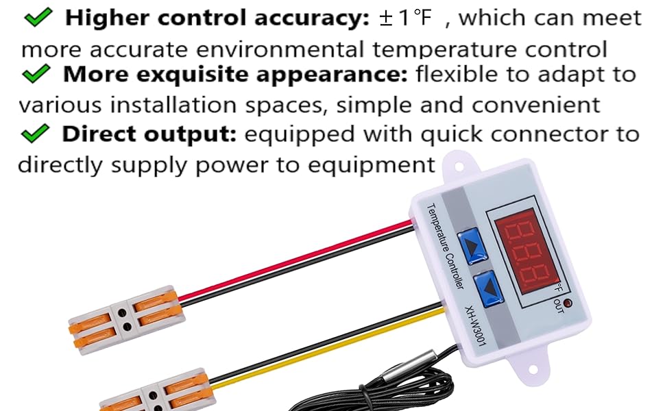 VIGELA AC110~220V 1500W XH-W3001 ℉ Temperature Controller with ...