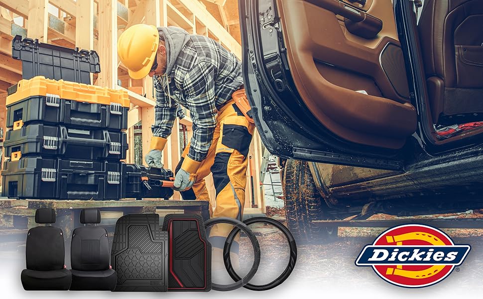 DICKIES 2-Piece Dual-Protection Seat Covers for Cars, SUVs — Black, Seat Covers - Amazon Canada