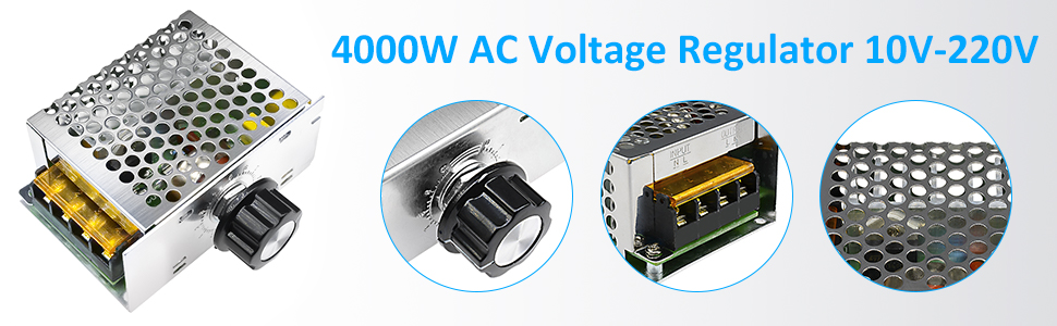 VOKTTA 2 pezzi AC 4000W Regolatore di Tensione 220V Regolatore di Velocità del Motore ...