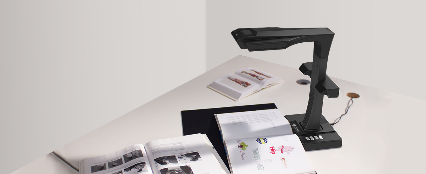 CZUR ET24 Pro Professional Book Scanner with HDMI, 24MP Document Scanner A3 Scanner with Laser ...