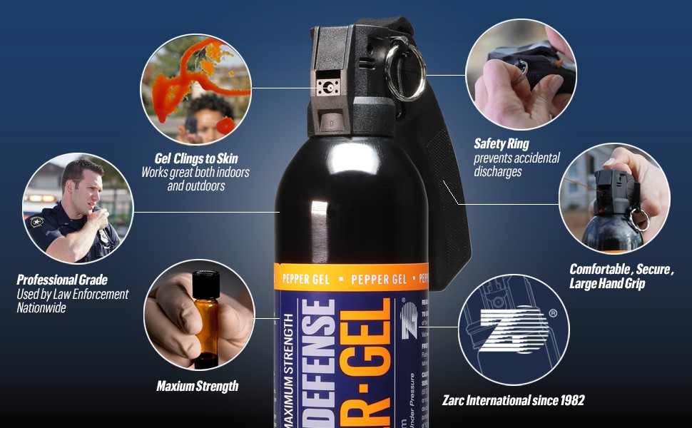 Amazon.com : VEXOR Ultra Guard Home Defense Pepper Gel Pepper Spray, Max Strength Police Grade ...