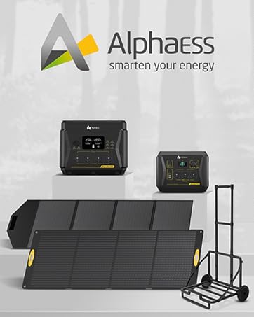 AlphaESS Tragbare Powerstation BB1000, 1036Wh/288000mAh Solar Generatoren Notstromaggregat mit 3 ...