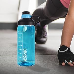 CODEMINT Large Capacity 2 Liter Leak Proof BPA Free Fitness Sports Water Bottle, Reusable ...