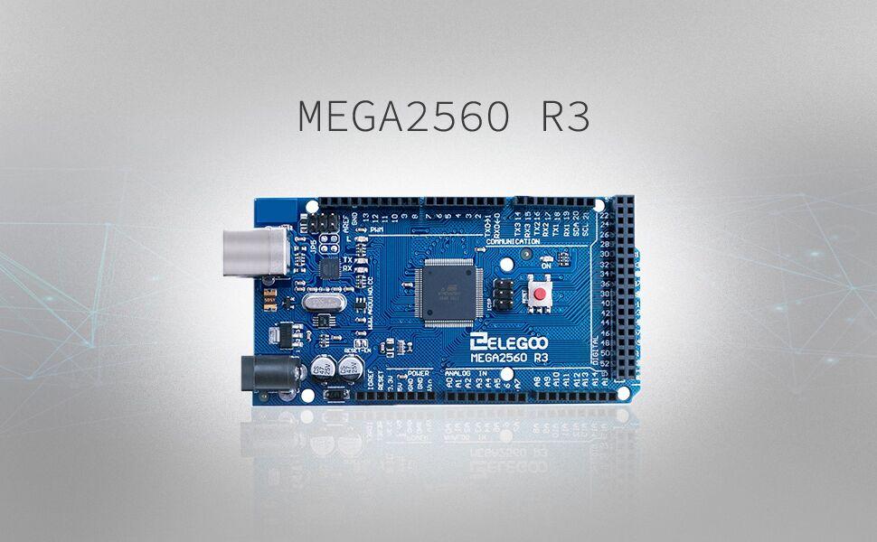 ELEGOO Carte Mega R3 ATmega modèle de 2560 et de 16U2 Board Bleu avec ...