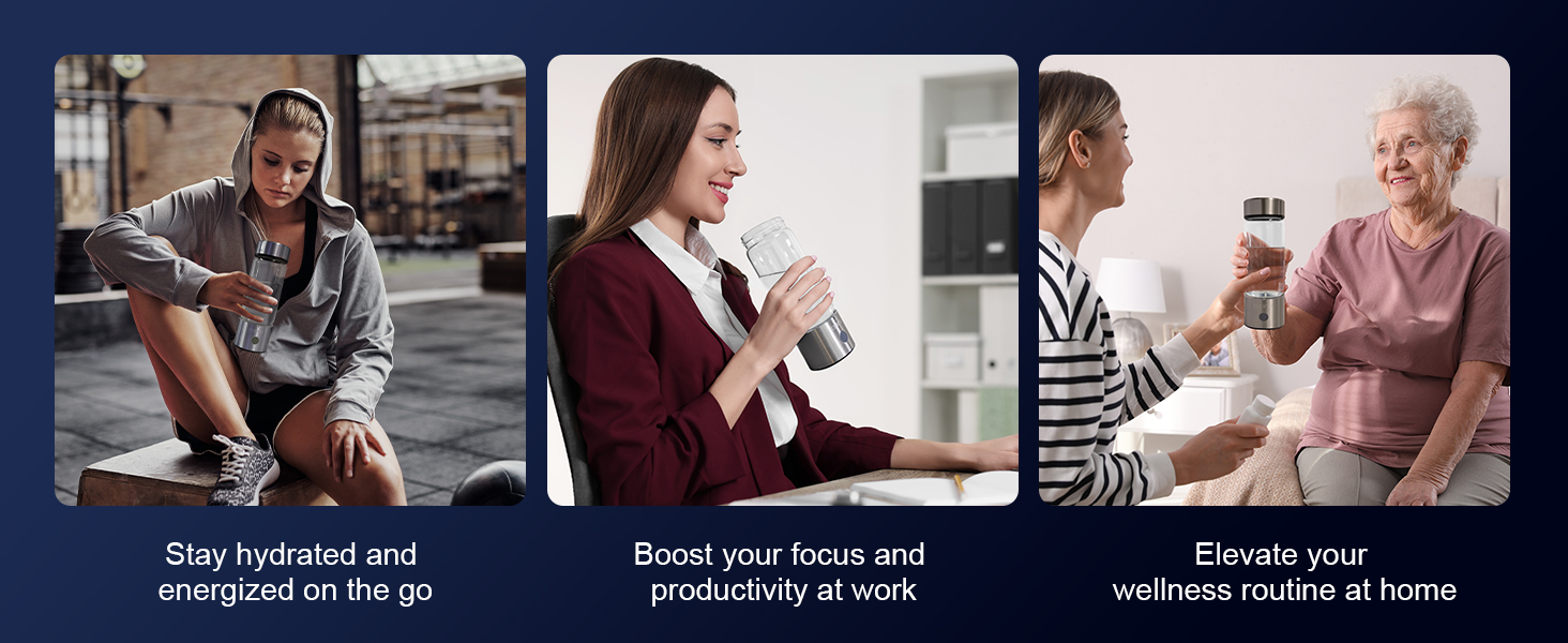 Amazon.com: Topre Hydrogen Water Bottle, 14 oz/420ml, 3-Min Electrolysis with Gen4 Technology ...