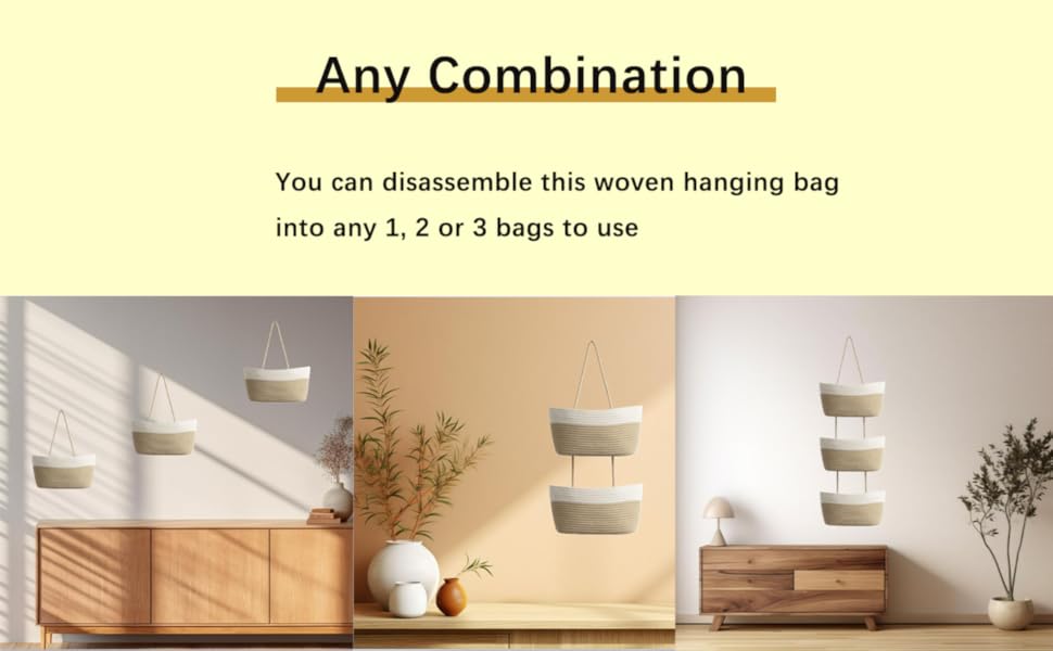 Amazon.com - Over the Door Organizer ， 3 Tier Hanging Wall Basket for a ...