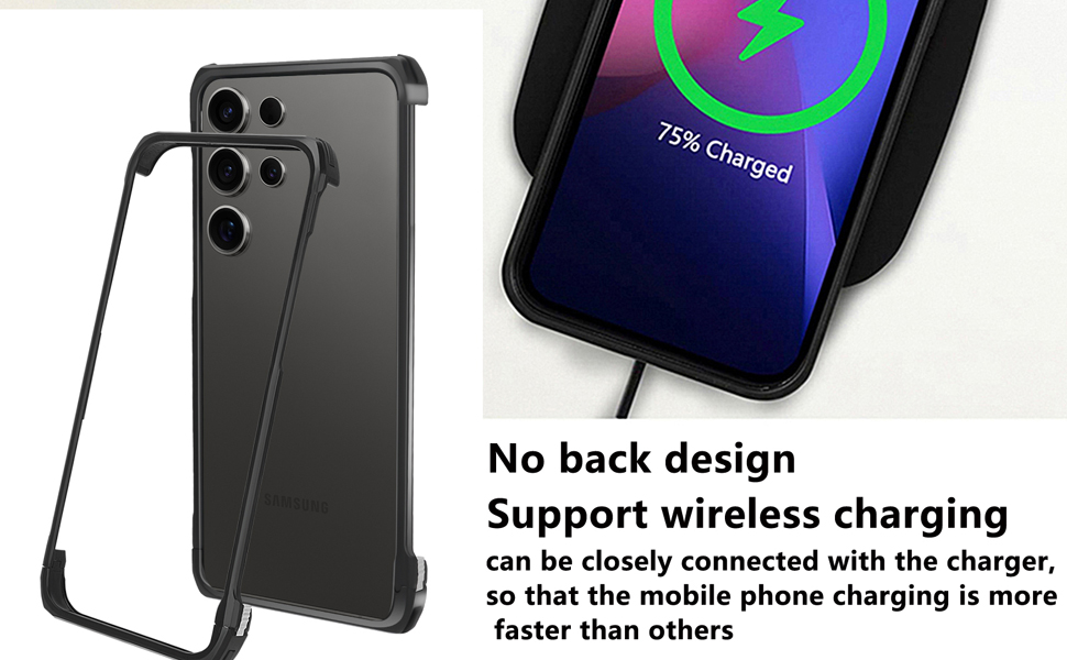 Amazon.com: Hiooloon for Samsung Galaxy S25 Ultra Metal Bumper Case Frameless, Slim Fit No Back ...