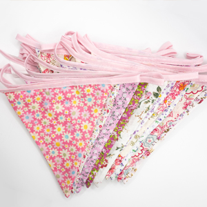 Amazon.com: 10M/32Ft Triangle Bunting Banner, 36 Pcs Cotton Fabric ...