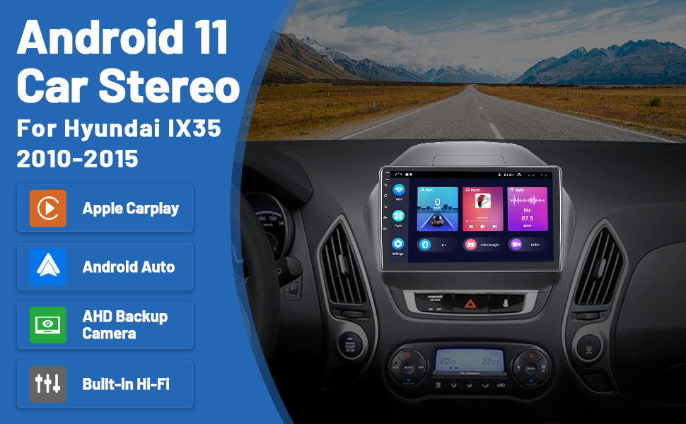 Amazon.com: [2G+32G] Car Stereo for 2010-2015 Hyundai Tucson IX35 Radio with Wireless Carplay ...