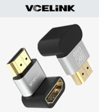 Amazon.co.jp: VCELINK HDMI L字 コネクタ 18Gbps 270度変換 2個セット L型 変換 アダプタ HDMI延長 オスーメス HDMIケーブル 向き変更 8K ...