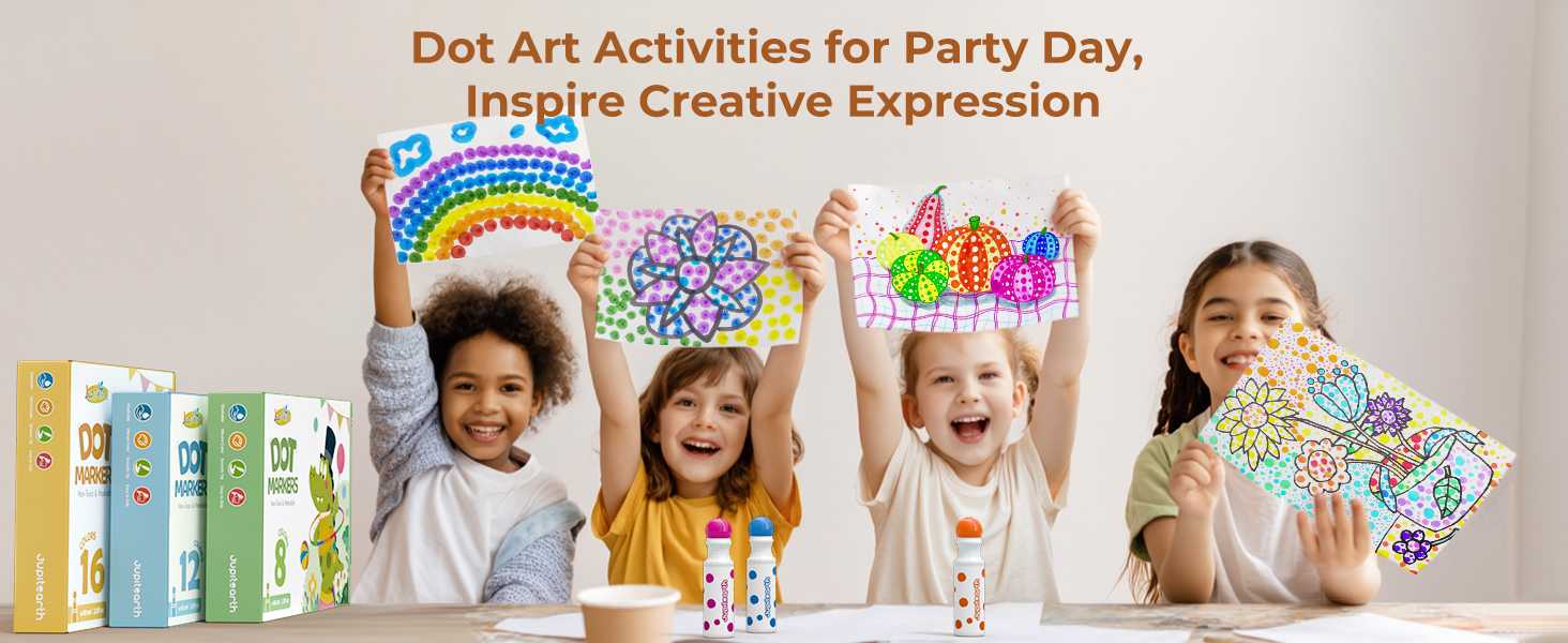 Amazon.com: JUPITEARTH 22 PCS Dot Markers for Toddlers, 8 Colors ...