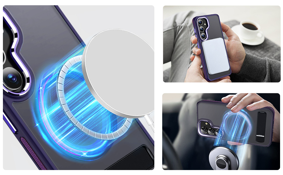 Amazon.com: MALEWOLF for Samsung Galaxy S24+ Plus Case [Invisible Stand], Compatible with ...