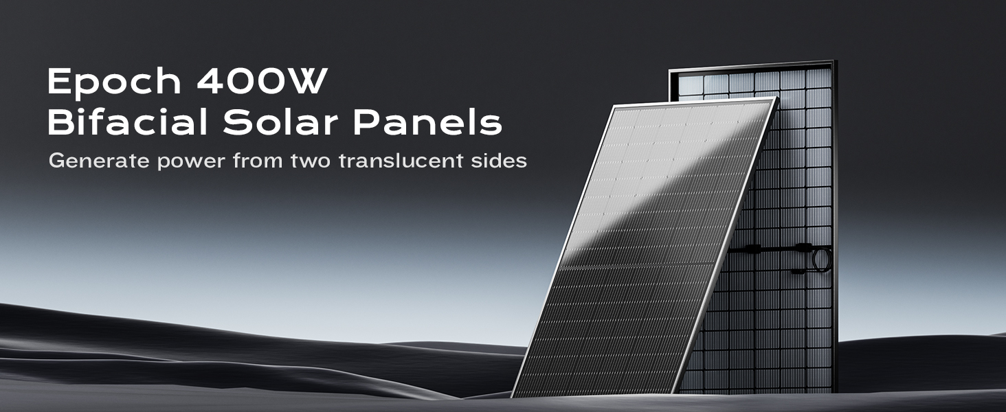 Amazon.com : EPOCH 400W Bifacial Solar Panels,N-Type Class A 12/24 Volt Monocrystalline Solar ...