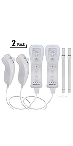 Remote Controller for Wii, TechKen Built-in 2 in 1 Motion Plus with ...