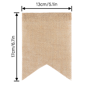 jijAcraft 4.4M Rustic Burlap Banner Bunting,Burlap Flags Hessian Banner ...
