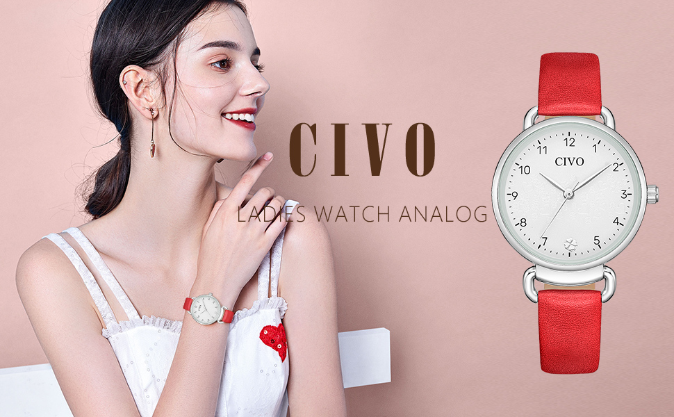 CIVO Womens Watch, Waterproof Womens Wrist Watches Analog Quartz Watch ...