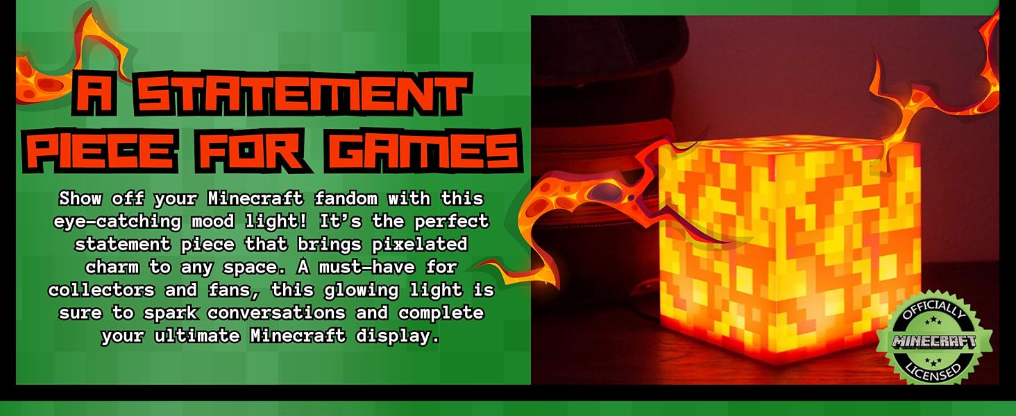 Minecraft Lava Block Led Mood Light | Minecraft Mood Lighting | 6 ...