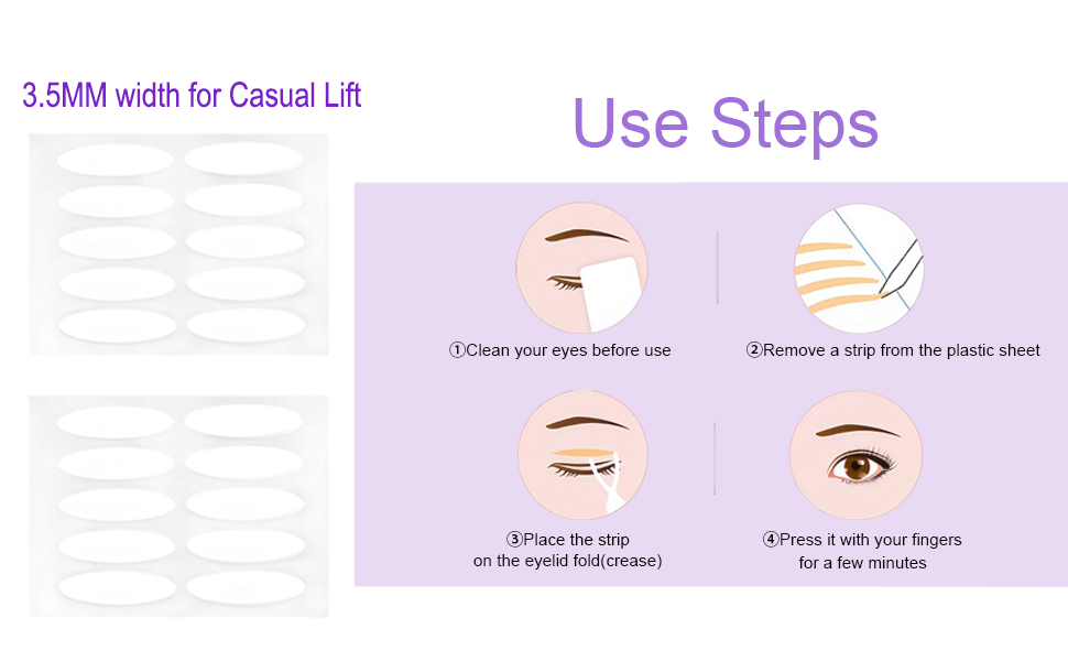 Amazon.com: Eyelid Tape for Hooded Eyes Invisible, Eyelid Lifter Strips – Instant Eye Lift Tape ...