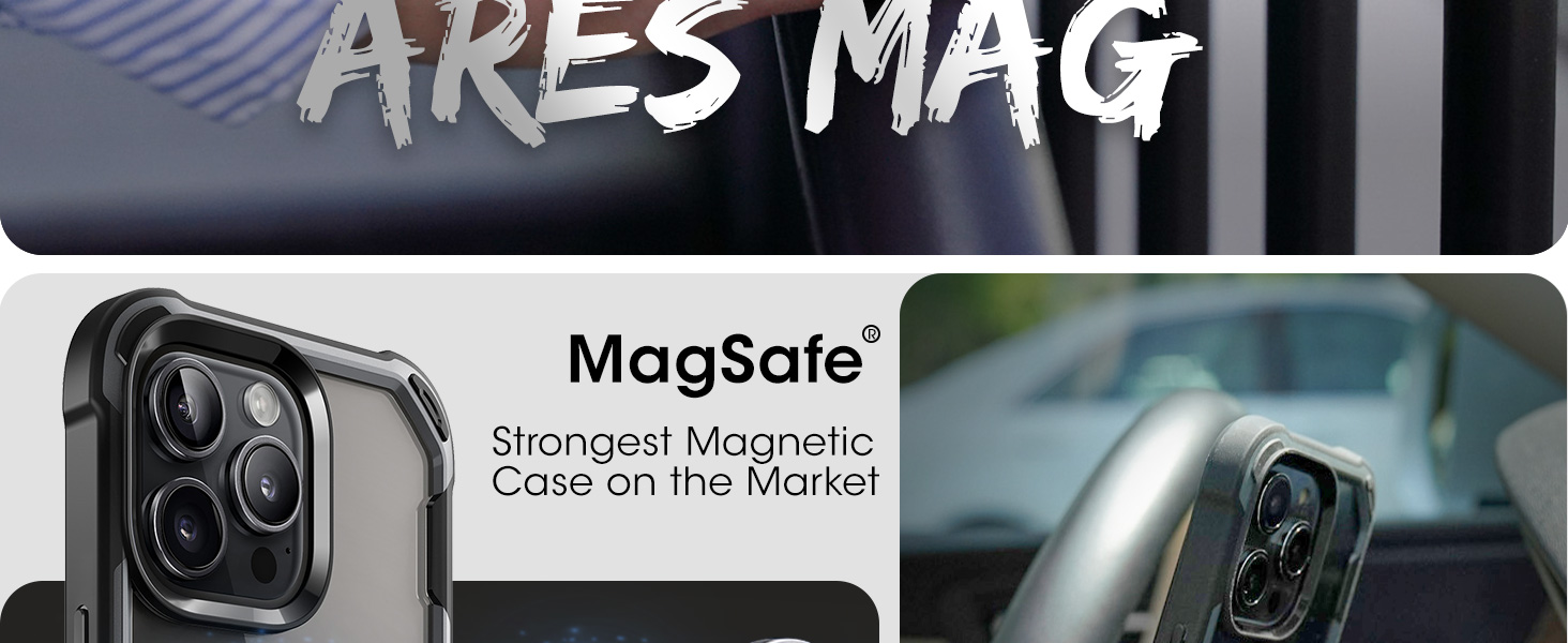 Amazon.com: i-Blason Ares Magnetic for iPhone 15 Pro Max Case MagSafe with Built-in Screen ...