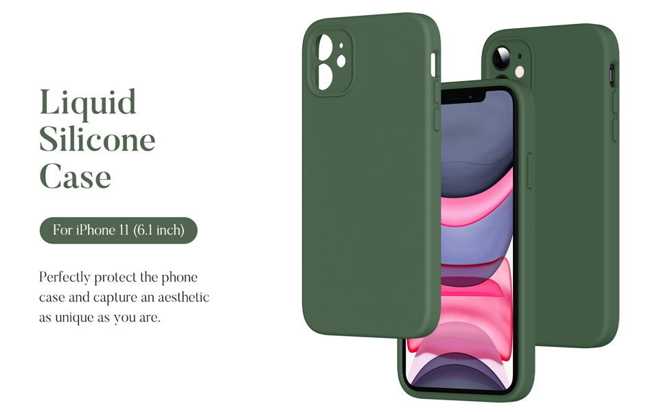 Amazon.com: Supdeal Liquid Silicone Case for iPhone 11, [Flat Edge ...