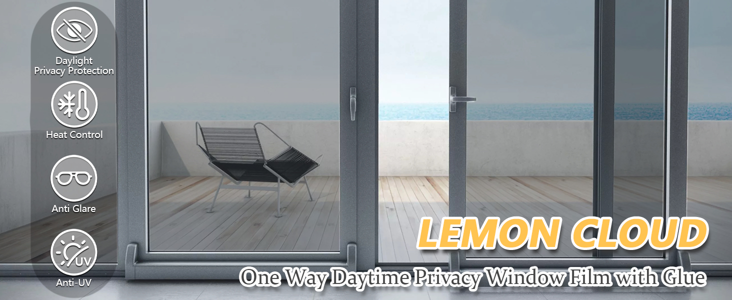 Amazon.com: LEMON CLOUD Window Tint One Way Window Privacy Film See Out Not in, Reflective ...