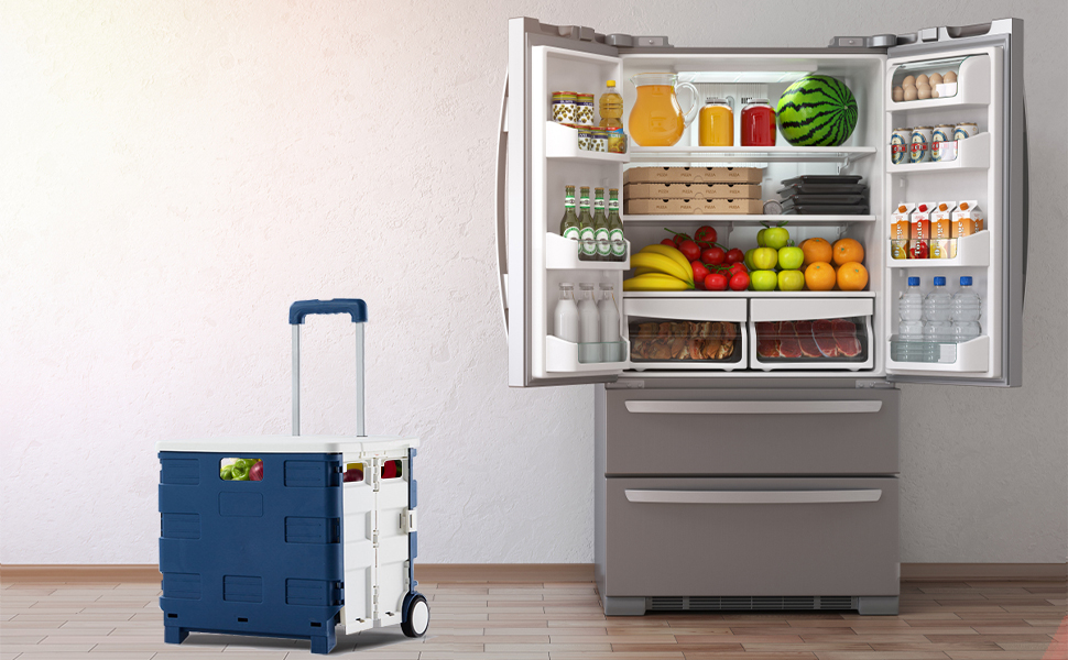 Amazon.co.jp: AirZen 折りたたみキャリーカート ショッピングカート コンテナキャリー キャリーカート 耐荷重35kg 45L 軽量 台車 静音 超コンパクト 蓋付き 座れる ...