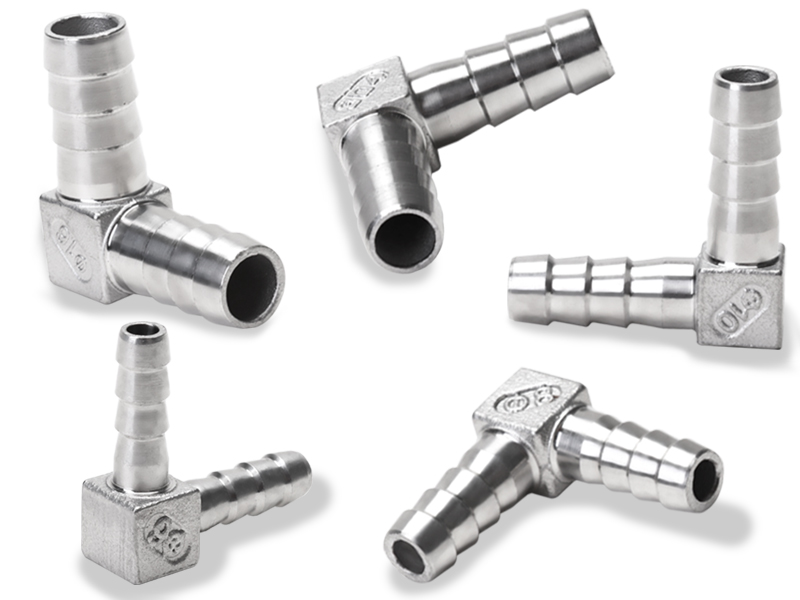 Amazon.com: DERNORD 3/4" Hose Barb 90 Degree Elbow 304 Stainless Steel L Right Angle Barbed ...