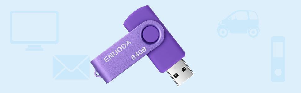 64GB USB Stick ENUODA Speicherstick Rotate Metall Mehrfarbig High Speed USB 2.0 Flash Drive ...