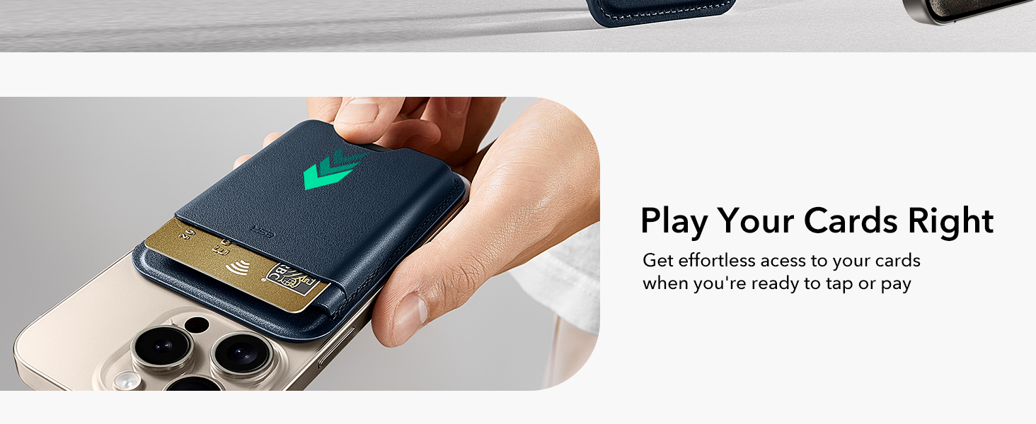Amazon.com: ESR for MagSafe Wallet, 5-Card Holder, Magnetic Wallet for iPhone, RFID Blocking ...