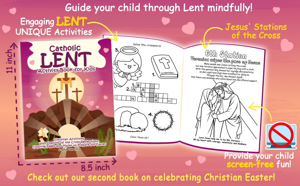 Catholic Lent Activity Book for Kids: Christian Activities with ...