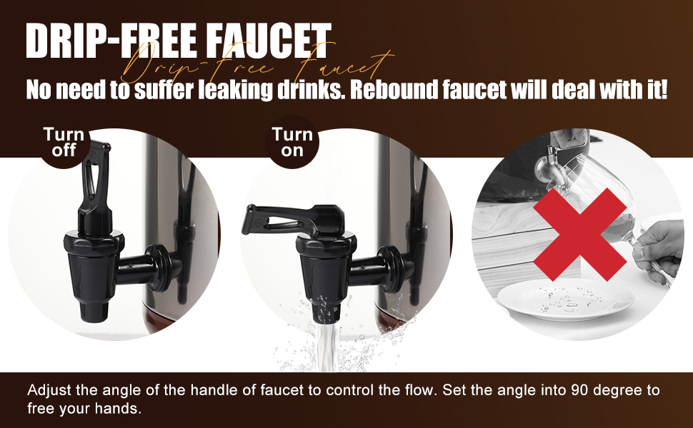 Amazon.com | Mifoci 2 Pcs Stainless Steel Insulated Beverage Dispenser Hot Drink Beverage ...