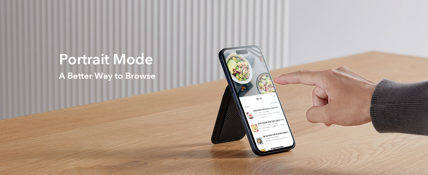 Amazon.com: ESR Upgraded for MagSafe Wallet, 5 Card Holder with Adjustable Stand, Secure Grip ...