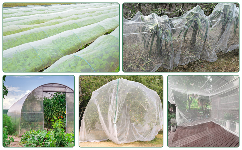 Amazon.com : Garden Netting Pest Barrier 10 x 50FT Garden Mesh Netting Insect Netting Garden ...