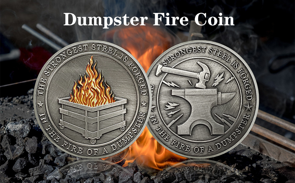 Amazon.com : CHURYUML Dumpster Fire Coin Hilarious Medallion for Staff ...