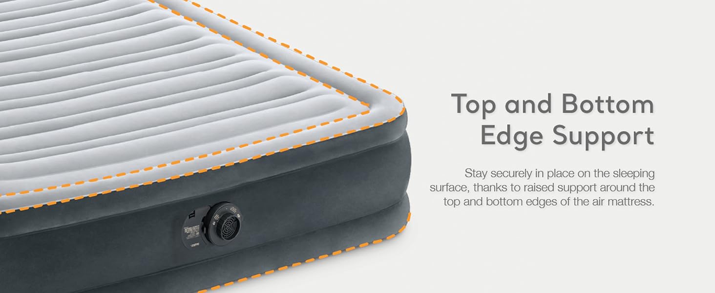 INTEX 67767ED Dura-Beam Deluxe Comfort-Plush Mid-Rise Air Mattress: Fiber-Tech – Full Size ...