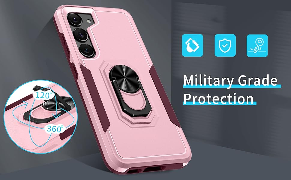 Amazon.com: Janmitta Compatible with Samsung Galaxy S23 Case with Screen Protector+Camera Lens ...