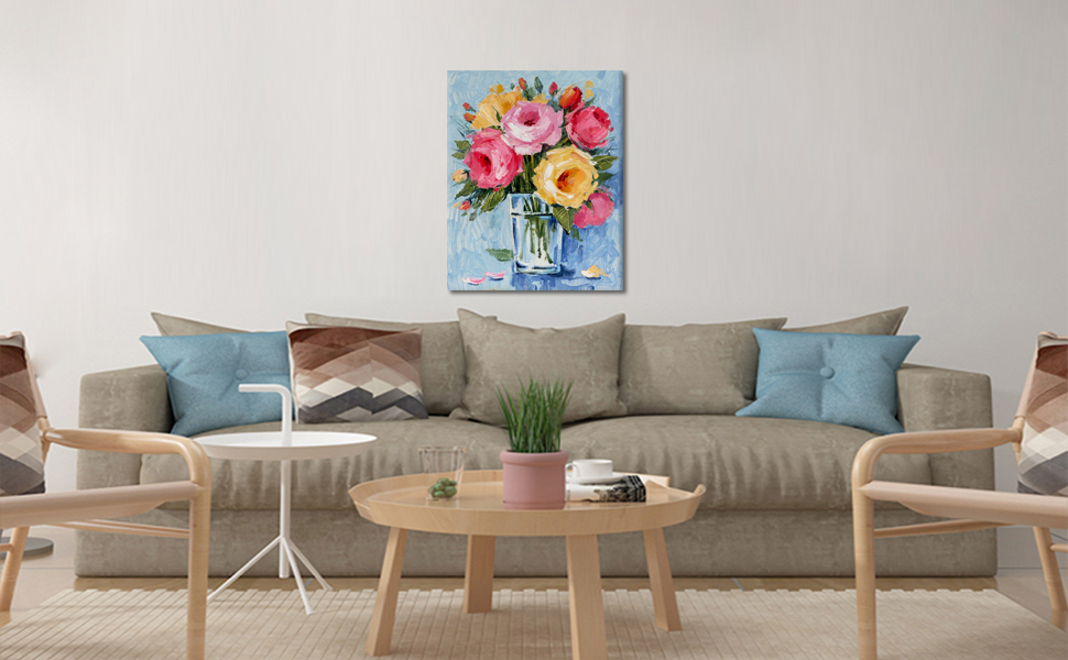 TISHIRON Malen Nach Zahlen Erwachsene Blume Malen Nach Zahlen Kits Malen Nach Zahlen ab 9 Jahre ...