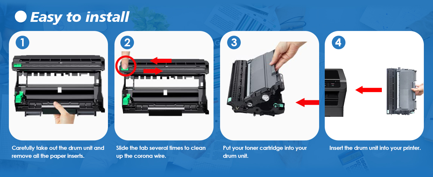 Aseker DR-2400 DR2400 Drum Unit Compatible with TN-2420 for Brother DR2400 HL-L2310D HL-L2350DW ...