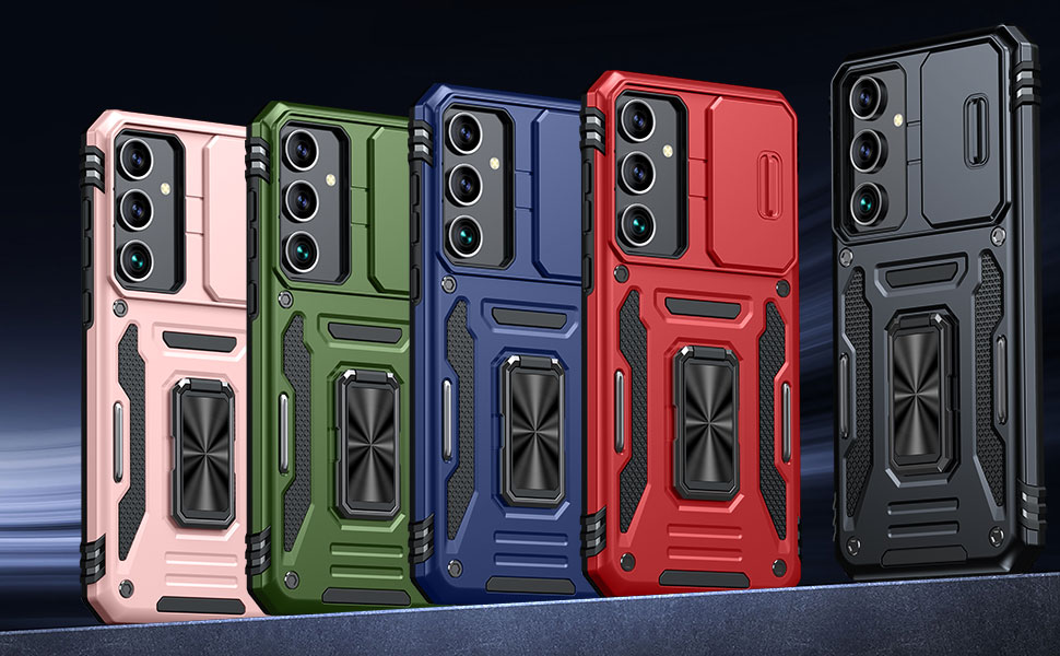 GOLDJU for or Samsung Galaxy A35 5G Case, [Rotatable Ring Kickstand] Samsung A35 Case with [2 ...