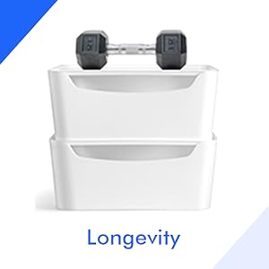 Amazon.com - White Plastic Storage Bins for Pantry, 2 Pcs White Plastic ...