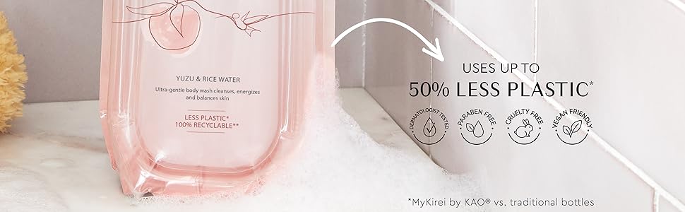 Amazon.com : MyKirei by KAO Yuzu & Rice Water Nourishing Body Wash, 16.9 oz : Beauty & Personal Care