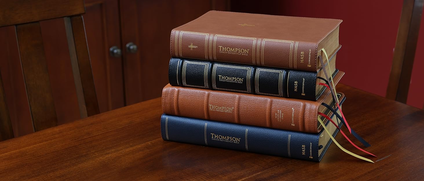 NASB, Thompson Chain-Reference Bible, Leathersoft, Brown, 1995 Text, Red Letter, Comfort Print ...