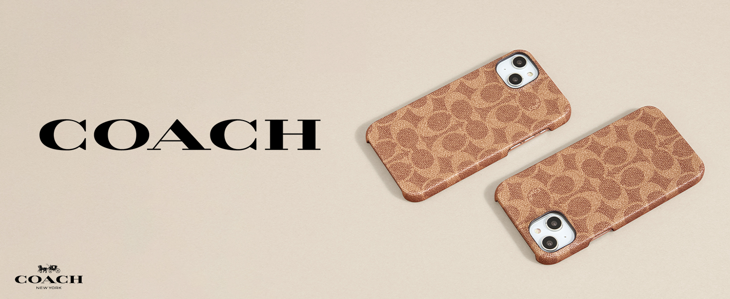 Amazon.com: Coach Signature Canvas Slim Wrap iPhone 15 Plus Case, Compatible with Wireless ...