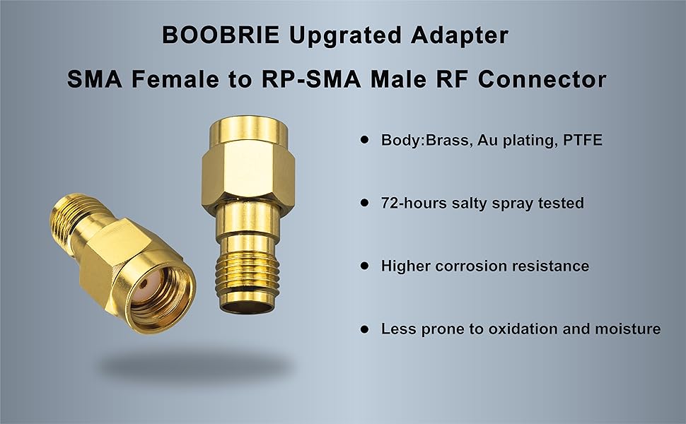 Amazon.com: Boobrie Upgraded SMA WiFi Adapter SMA Female to RP-SMA Male (Hole) Connector DC ...