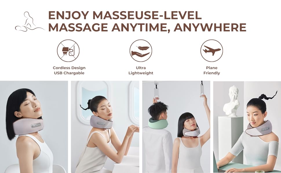 Amazon.com: 7C Neck Massager Shiatsu with Heat: Electric Cervical ...