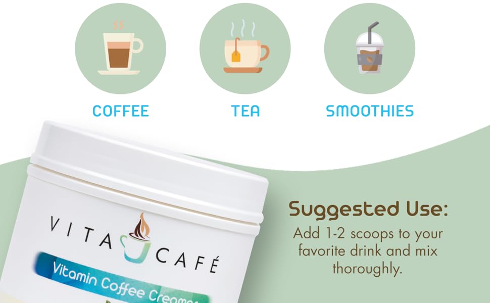 Amazon.com : VitaCafe Vitamin Coffee Creamer With Collagen - Healthy Coffee Creamer with ...
