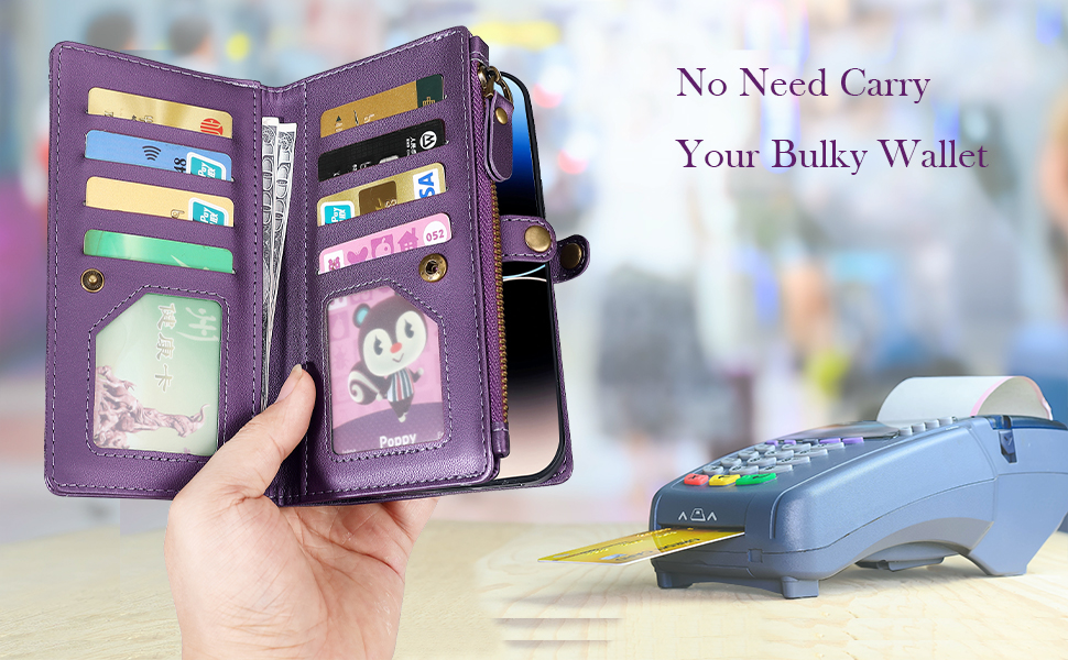 Amazon.com: DKDKSIP for iPhone 15 Pro Max Wallet Case for Women, Support Wireless Charging with ...