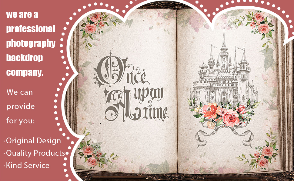Amazon.com : Avezano Fairy Tale Books Backdrop Once Upon a Time ...